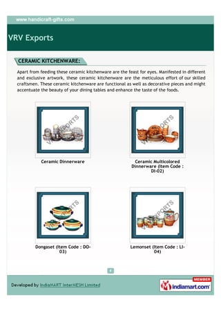 VRV Exports, Moradabad, Indian Handicrafts | PDF
