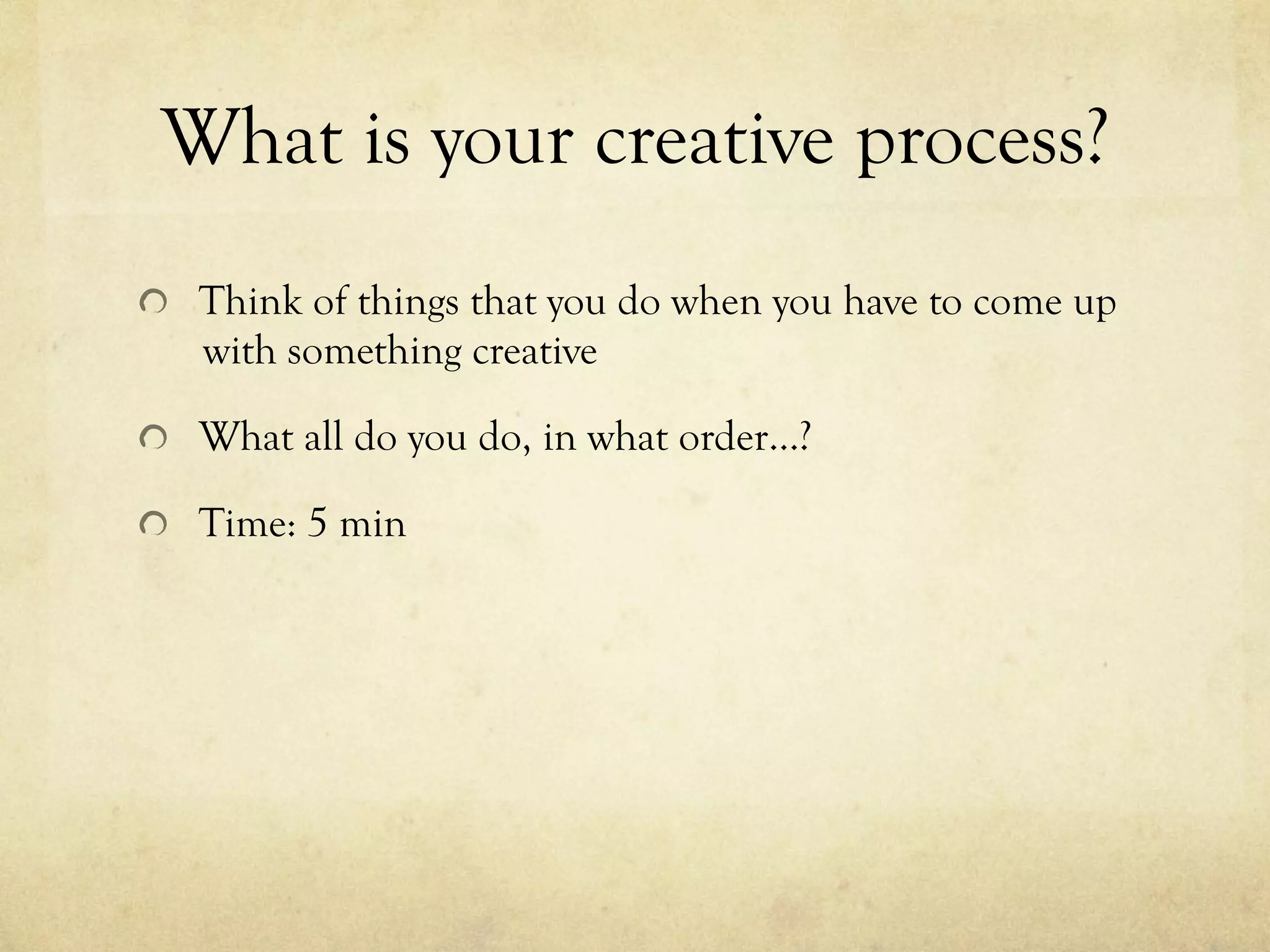 Lecture 3 - The Creative Process | PDF