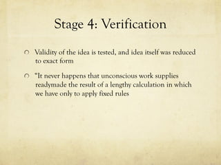 Lecture 3 - The Creative Process | PDF