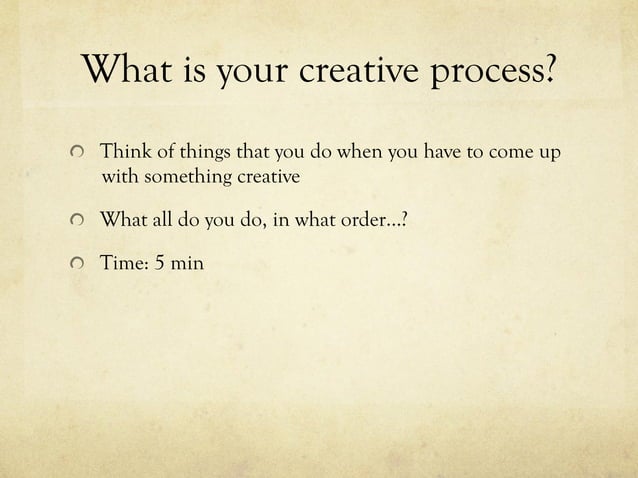 Lecture 3 - The Creative Process | PDF