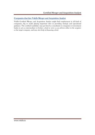 Merger and Acquisition Certification | PDF | Free Download