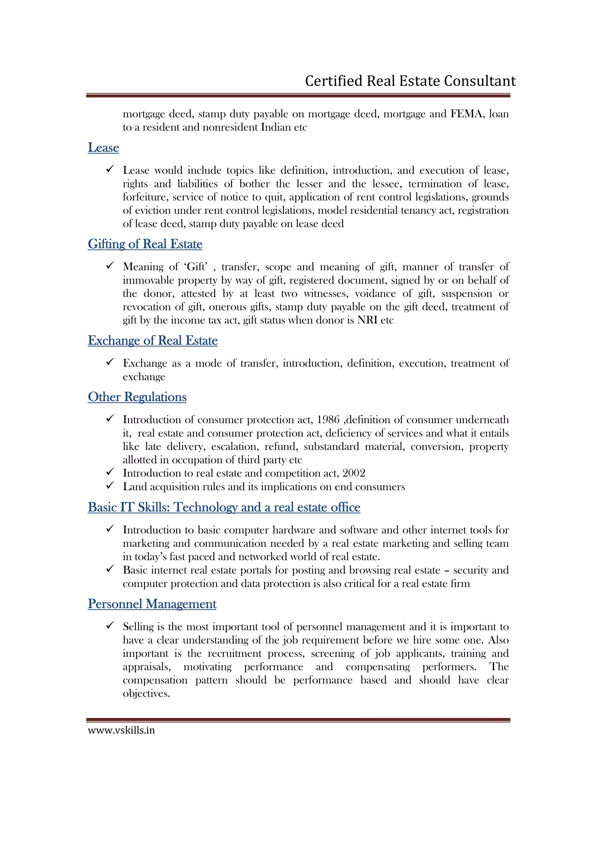 Real Estate Certification | PDF