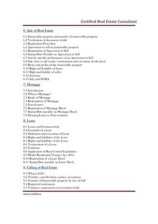 Real Estate Certification | PDF