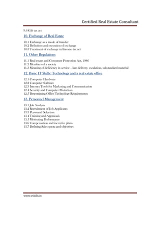 Real Estate Certification | PDF