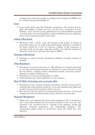 Real Estate Certification | PDF