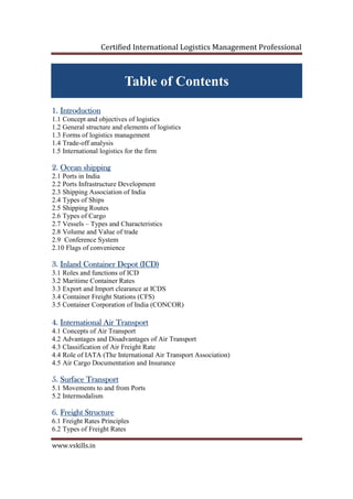 International Logistics Certification Pdf