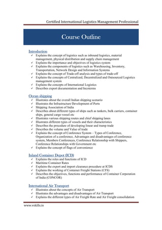 International Logistics Certification Pdf