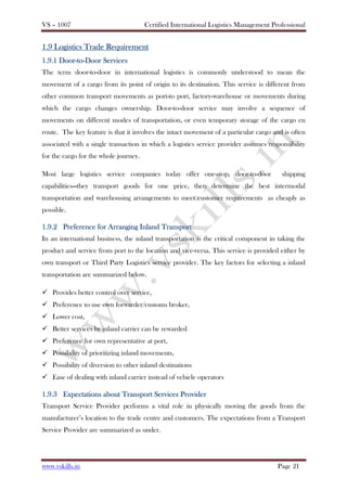 certified international logistics professional sample-material | PDF