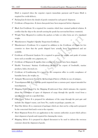 certified international logistics professional sample-material | PDF ...