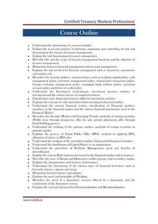 Treasury Markets Certification | PDF