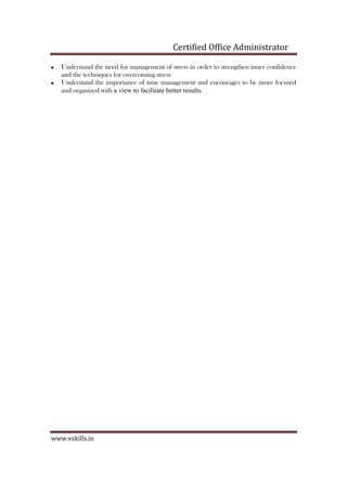 Office Administrator Certification