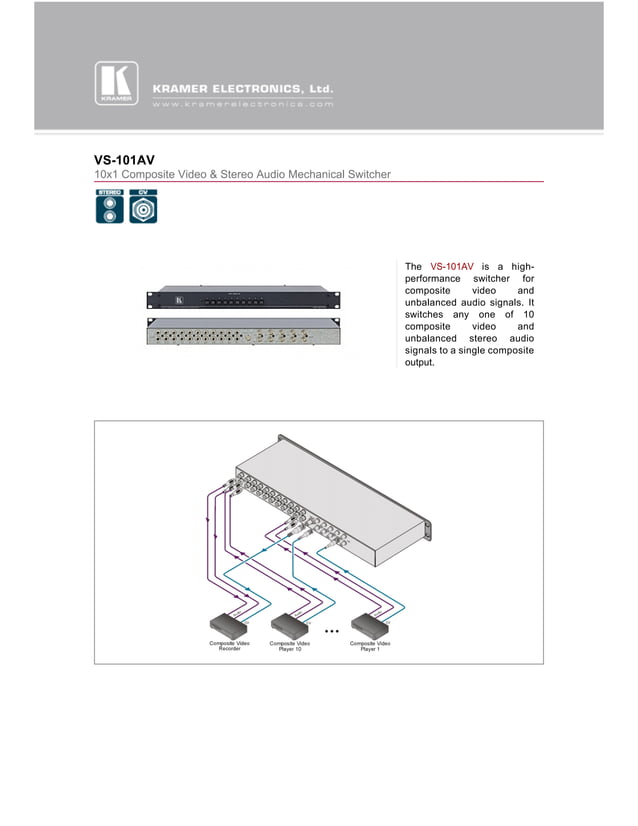 Kramer VS-101AV | PDF