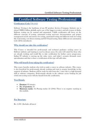 Software Testing Certification | PDF | Computing | Technology & Computing