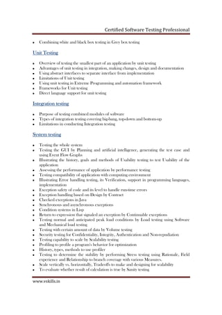 Software Testing Certification | PDF | Computing | Technology & Computing