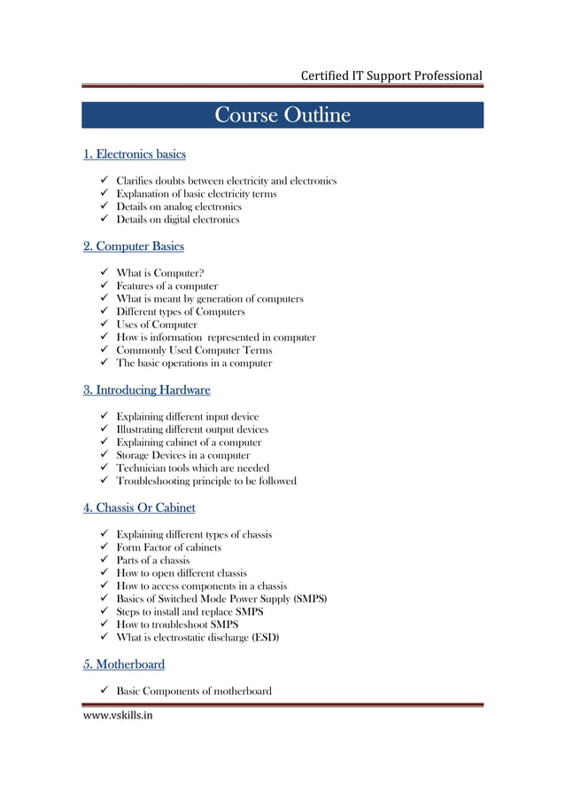 IT Support Certification | PDF