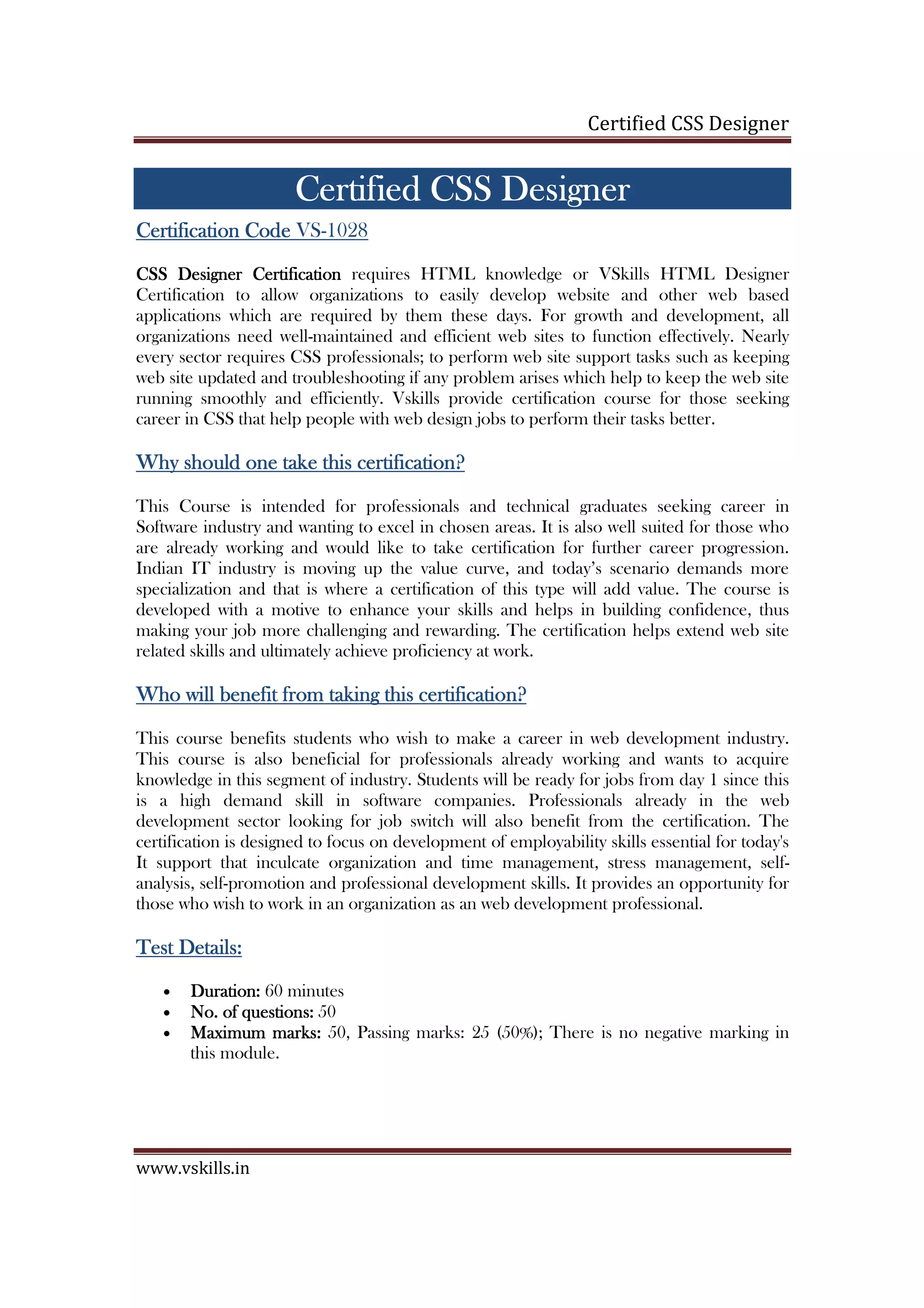 CSS Designer Certification | PDF | Web Design and HTML | Internet