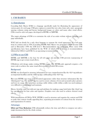 Vskills certified css designer Notes | PDF