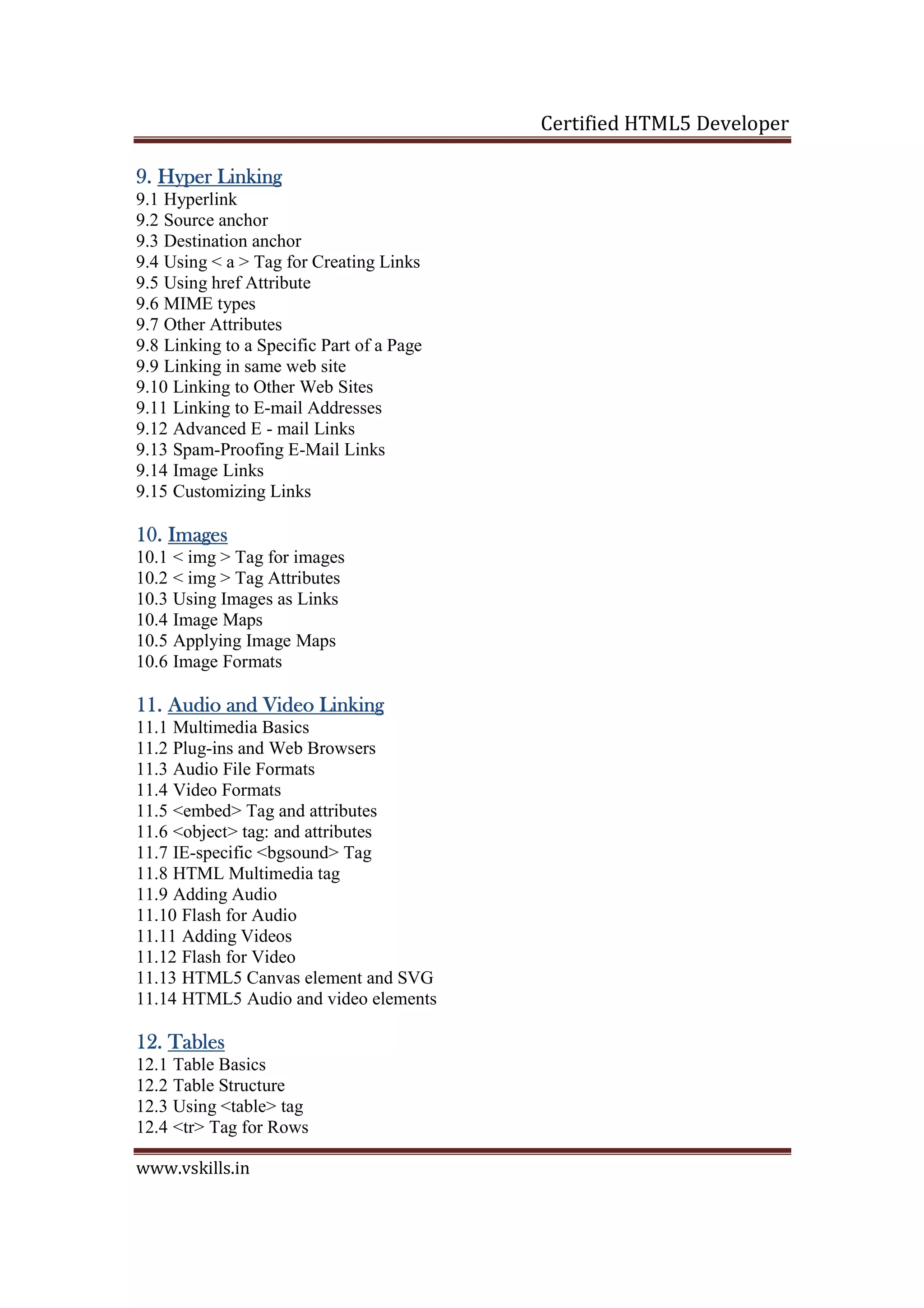 Certified HTML5 Developer | PDF