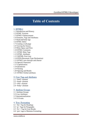 Certified HTML5 Developer | PDF