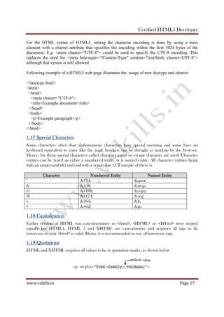 Vskills certified html5 developer Notes | PDF