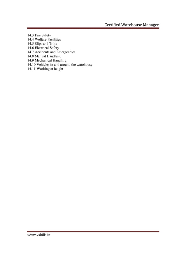 Warehouse Manager Certification | PDF | Logistics | Business
