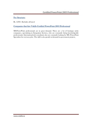 Powerpoint Certification | PDF