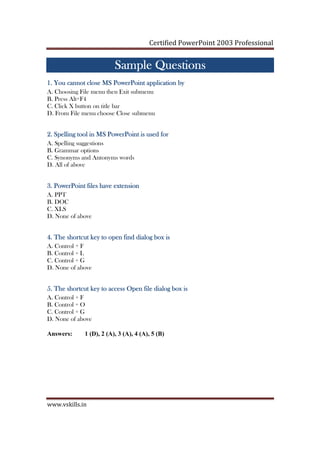 Powerpoint Certification | PDF