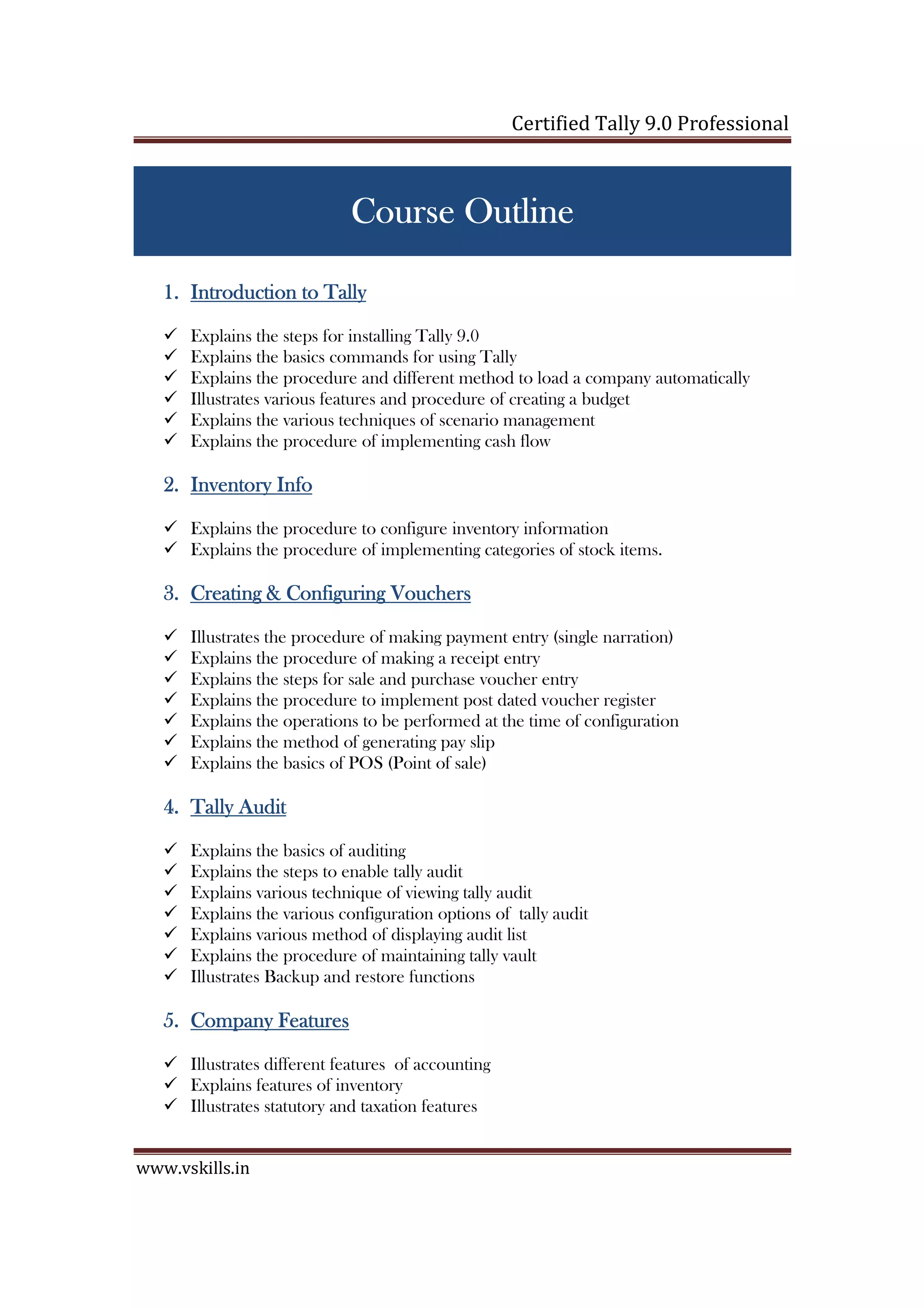 Tally Certification | PDF