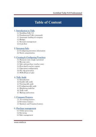 Tally Certification | PDF | Business Accounting & Finance | Business