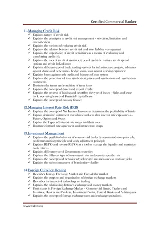 Commercial Banker Certification | PDF | Free Download