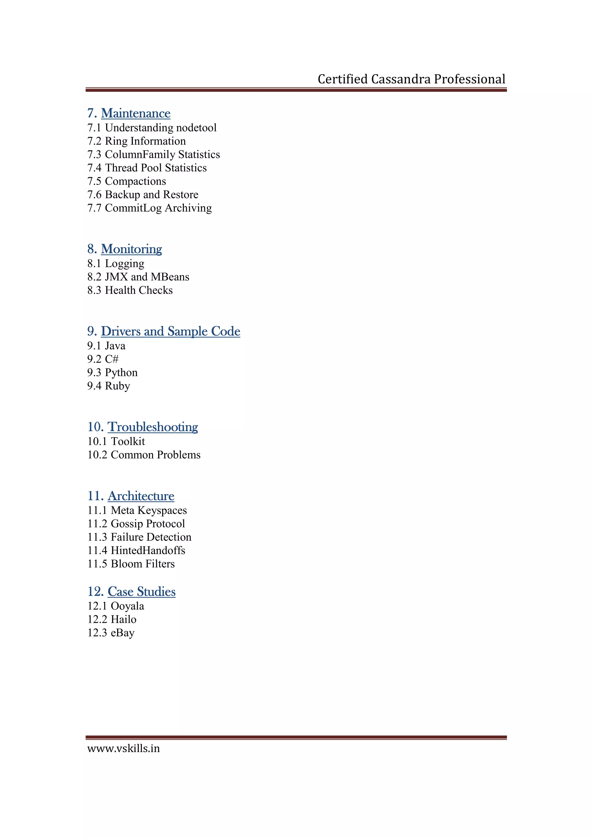 Apache Cassandra Certification | PDF