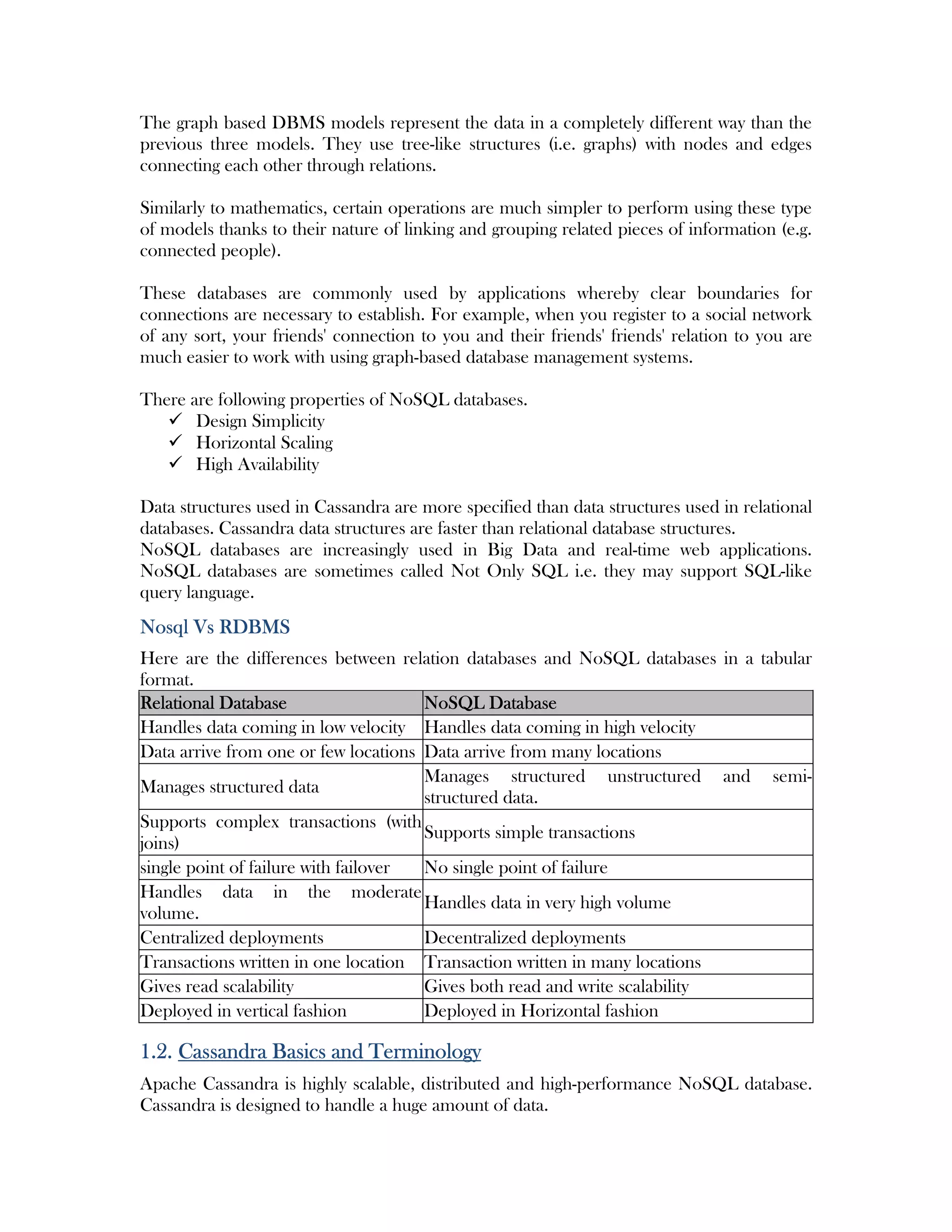 Vskills Apache Cassandra sample material | PDF | Databases | Computer Software and Applications