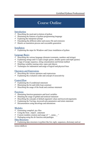 Python Developer Certification | PDF | Web Development | Internet