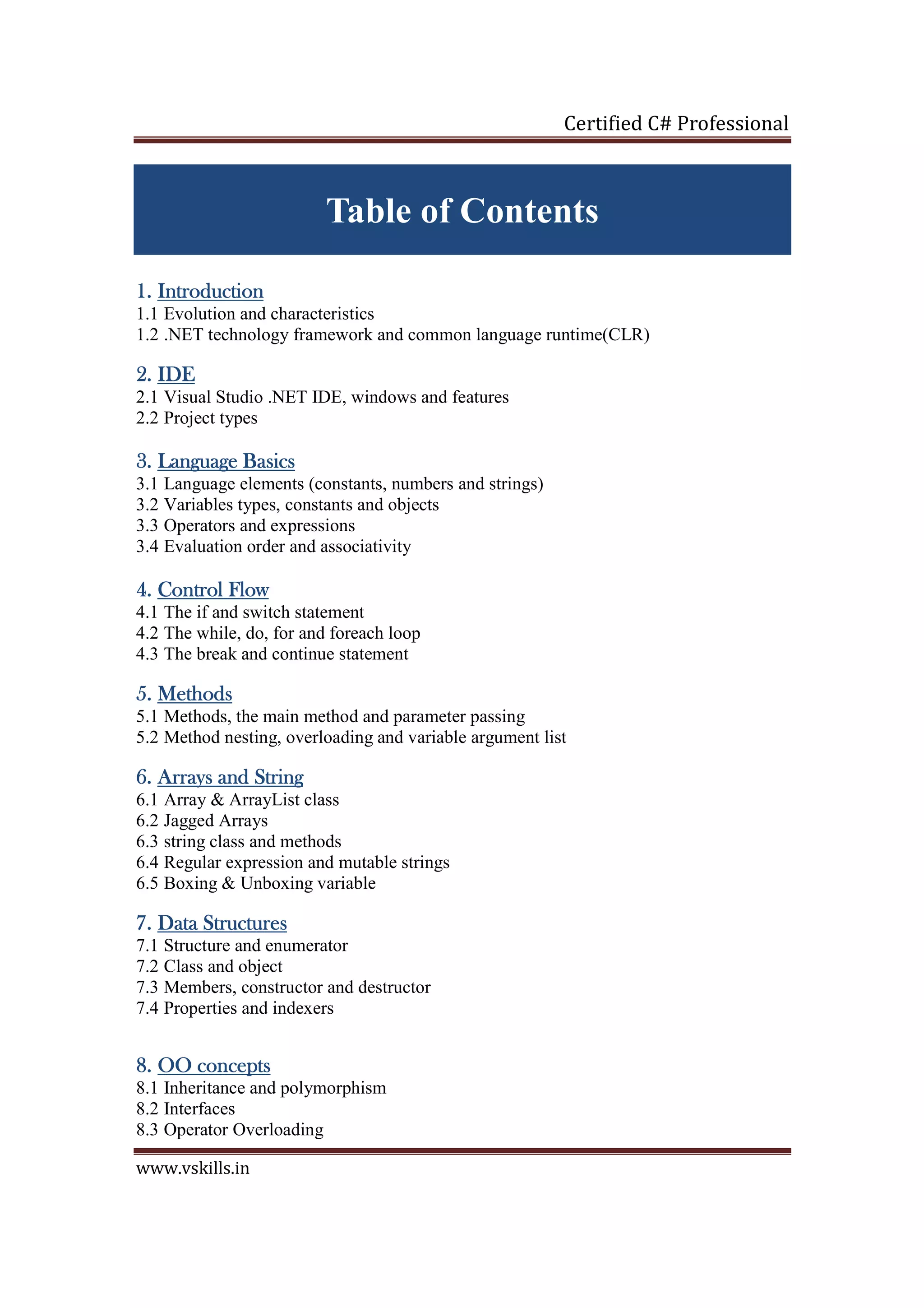 C Sharp Certification | PDF | Programming Languages | Computing