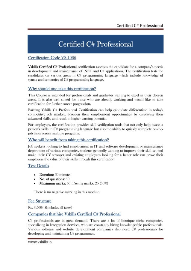 C Sharp Certification | PDF | Programming Languages | Computing