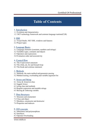 C Sharp Certification | PDF | Programming Languages | Computing