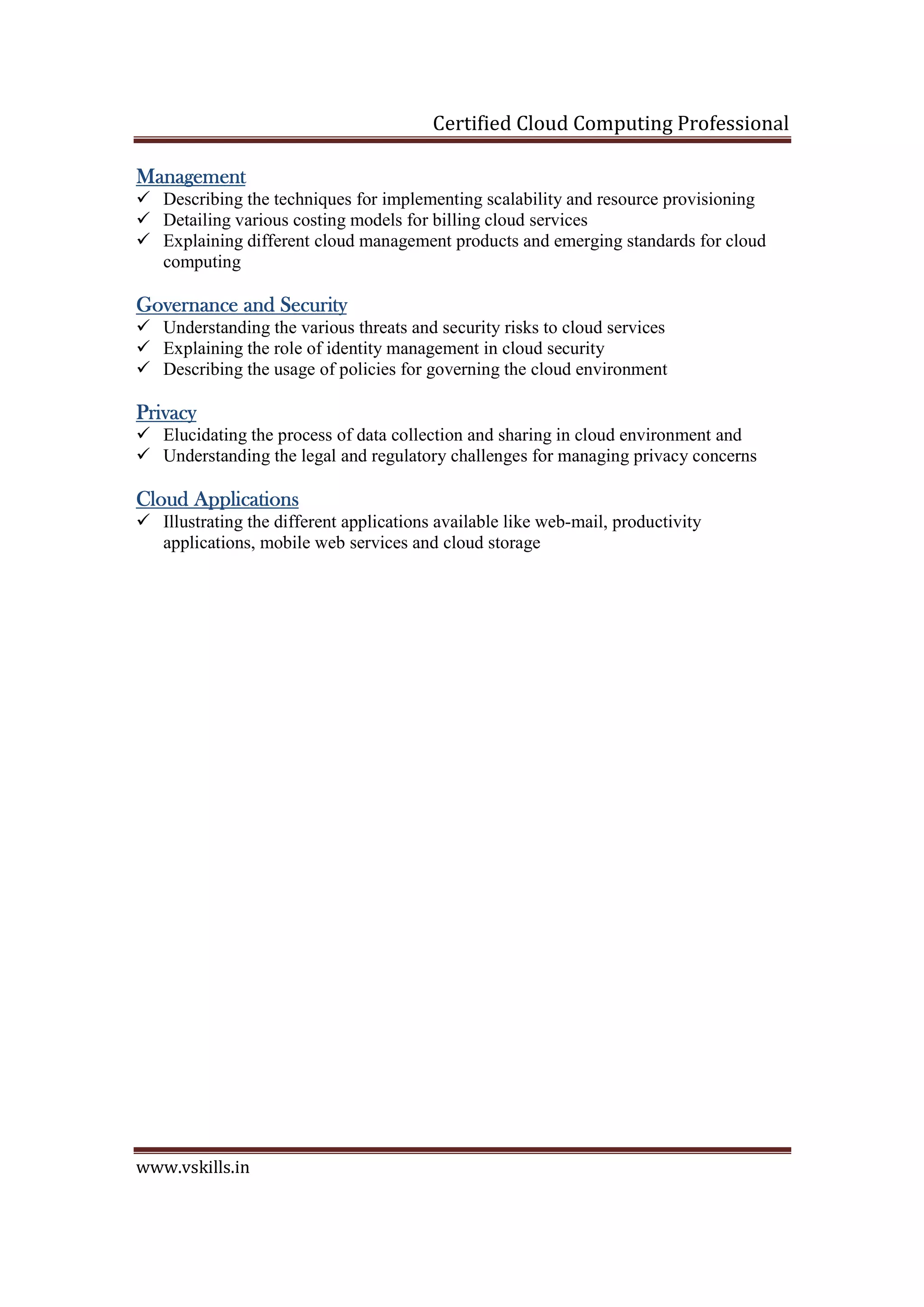 Cloud Computing Certification | PDF