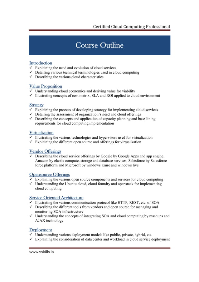 Cloud Computing Certification | PDF