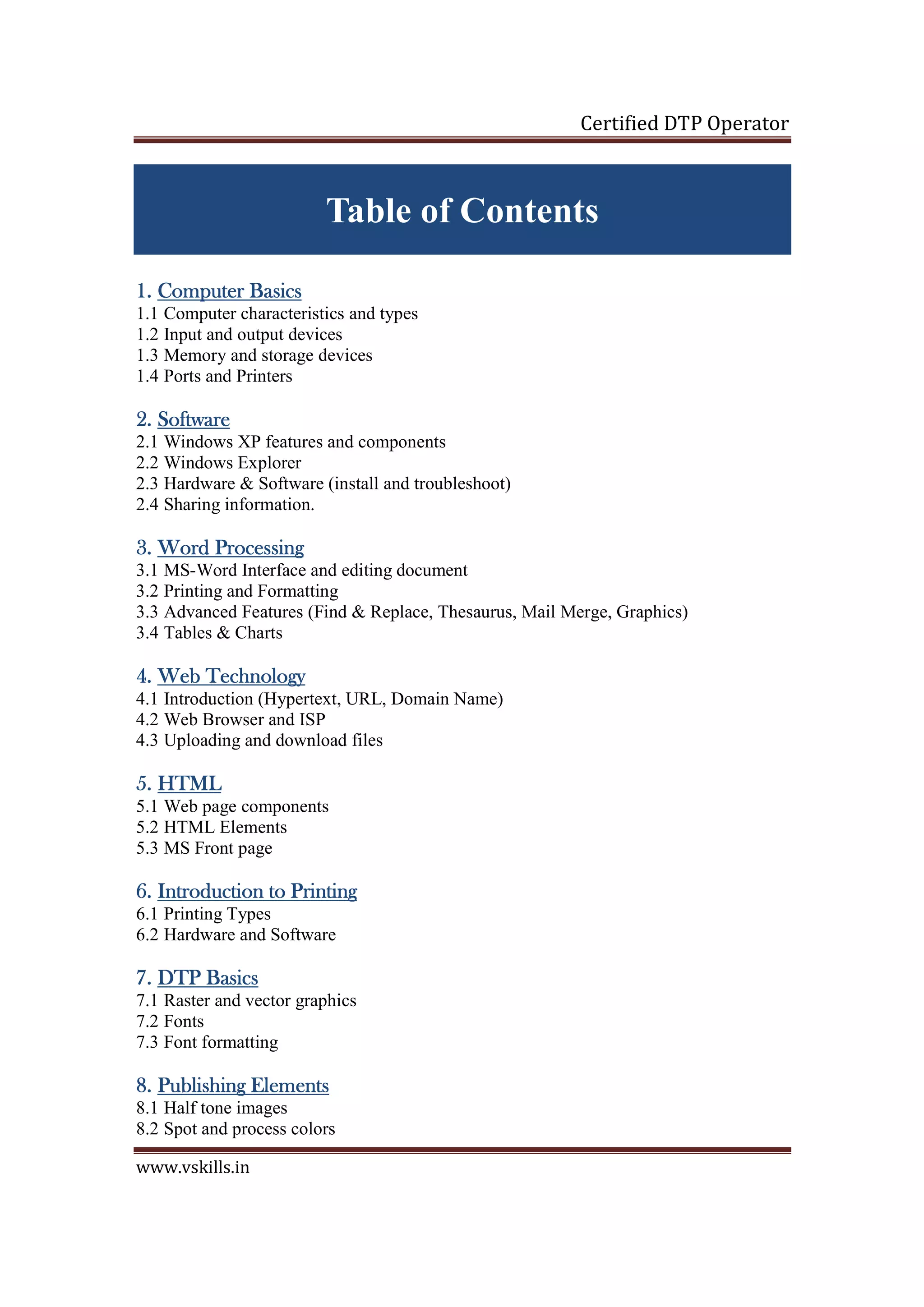 DTP Certification | PDF