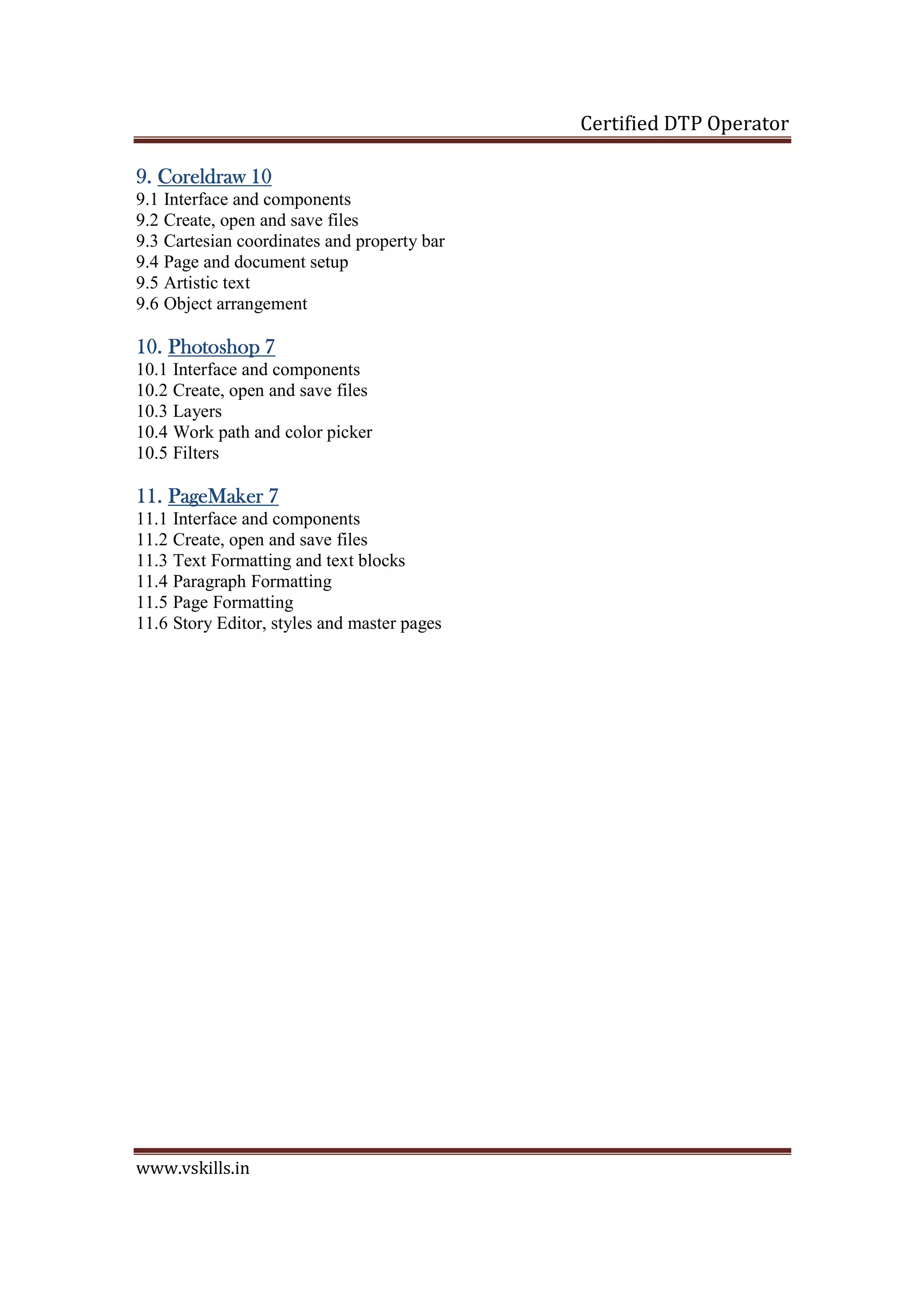 DTP Certification | PDF