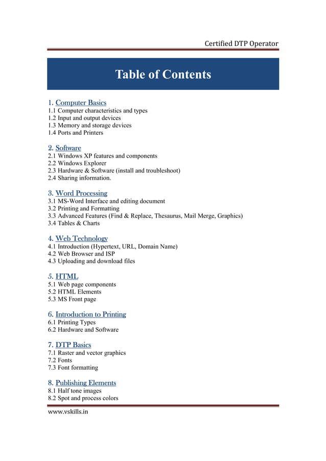 DTP Certification | PDF