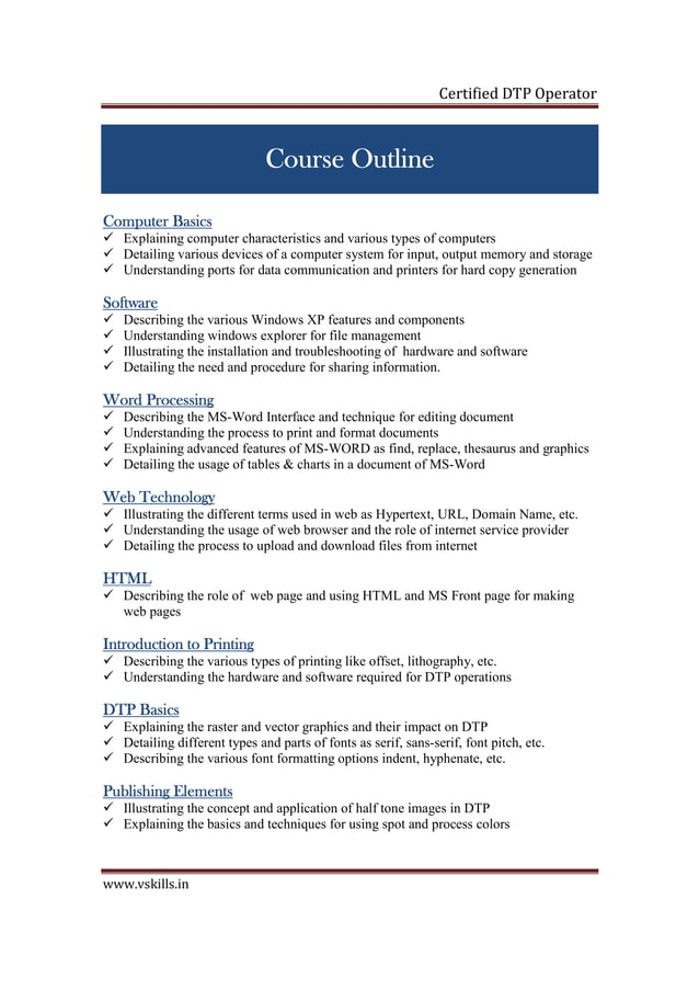 DTP Certification | PDF