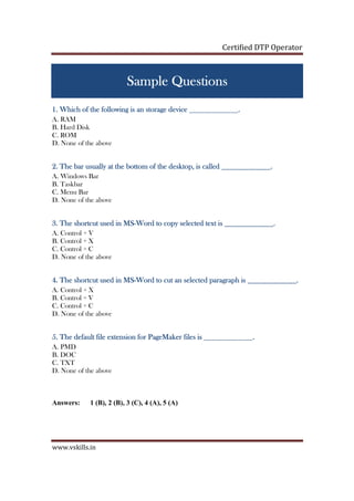 DTP Certification | PDF