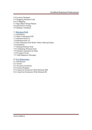 Selenium Certification | PDF | Web Development | Internet