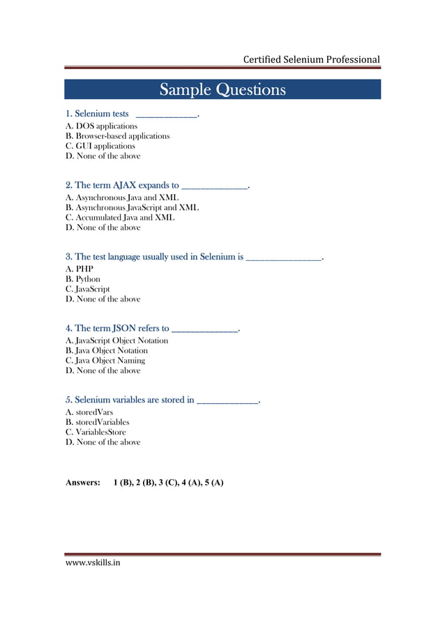 Selenium Certification | PDF | Web Development | Internet