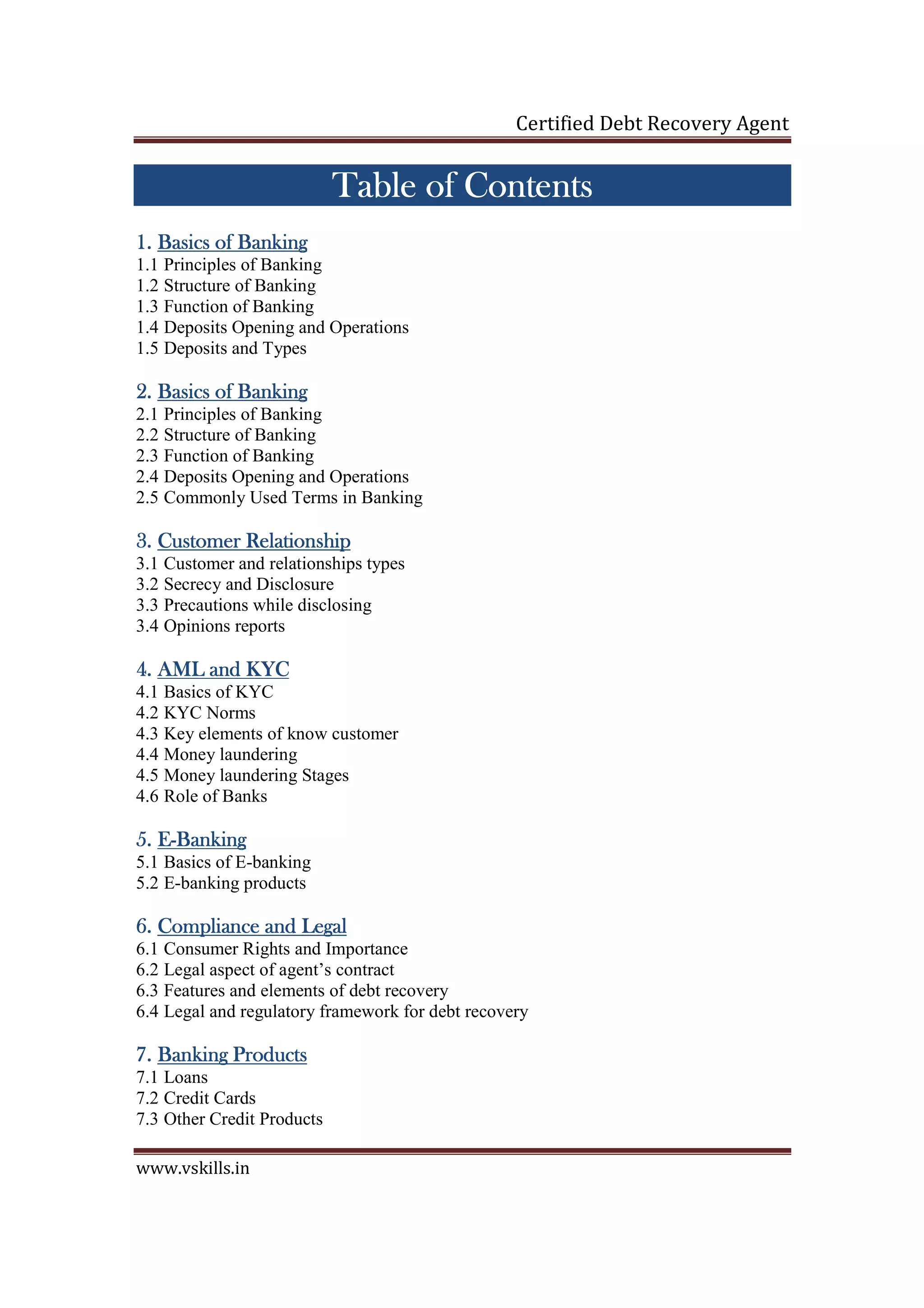 Debt Recovery Agent Certification | PDF