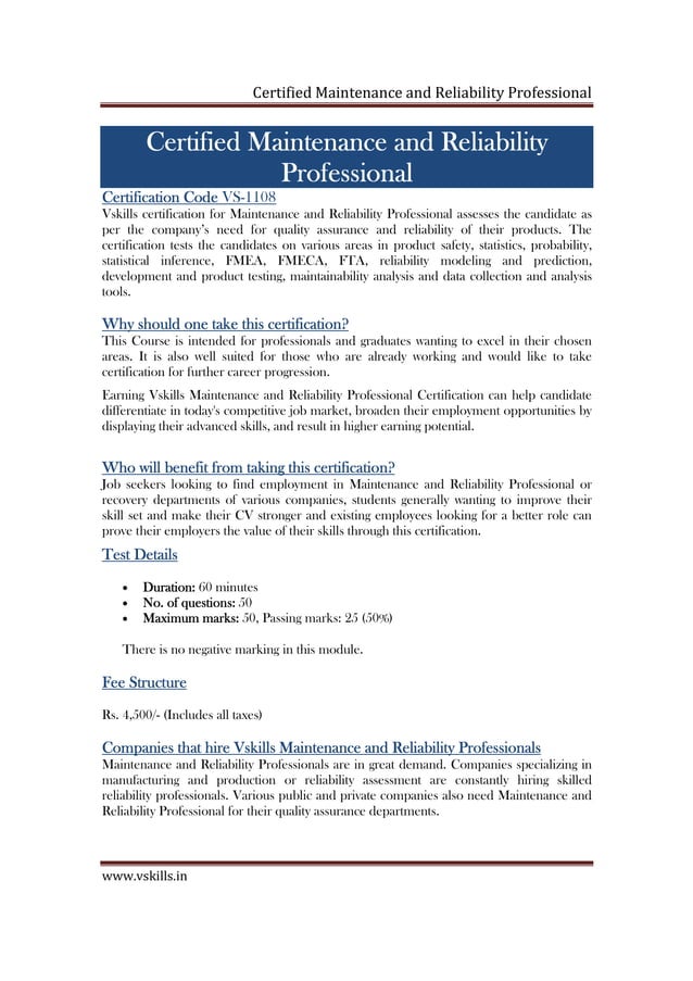 reliability Certification | PDF | Operating Systems | Computer Software and Applications