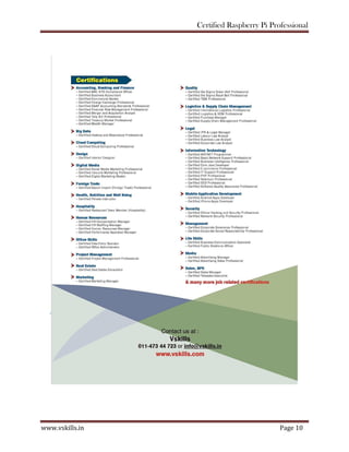 Vskills raspberry pi professional sample material | PDF