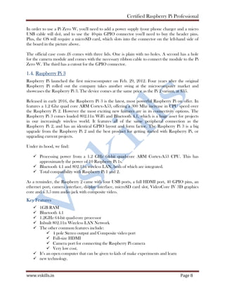 Vskills raspberry pi professional sample material | PDF