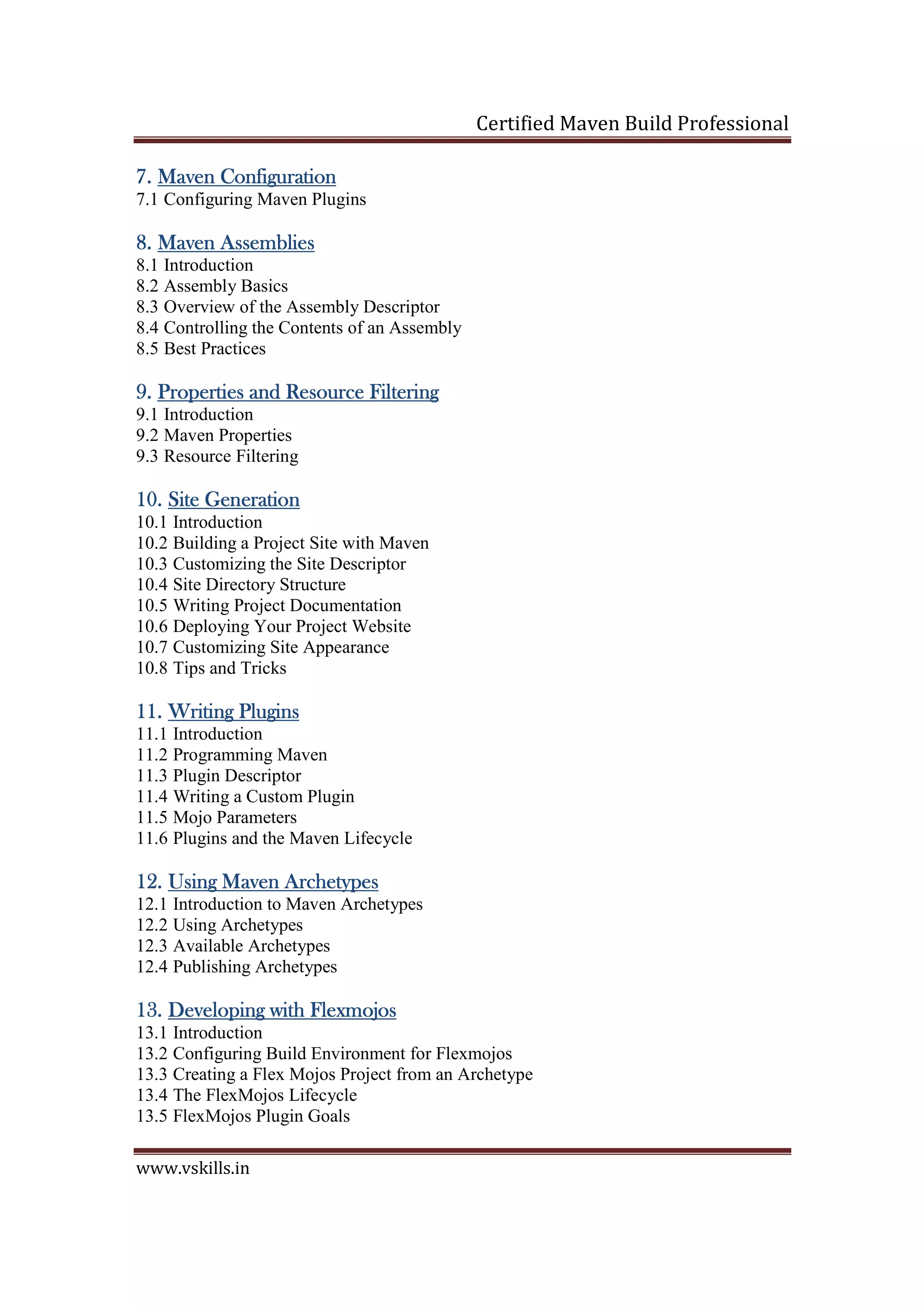 maven build certificaton | PDF